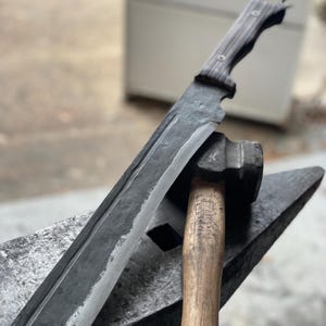 Handforged Rustic Steel Sword - Etsy