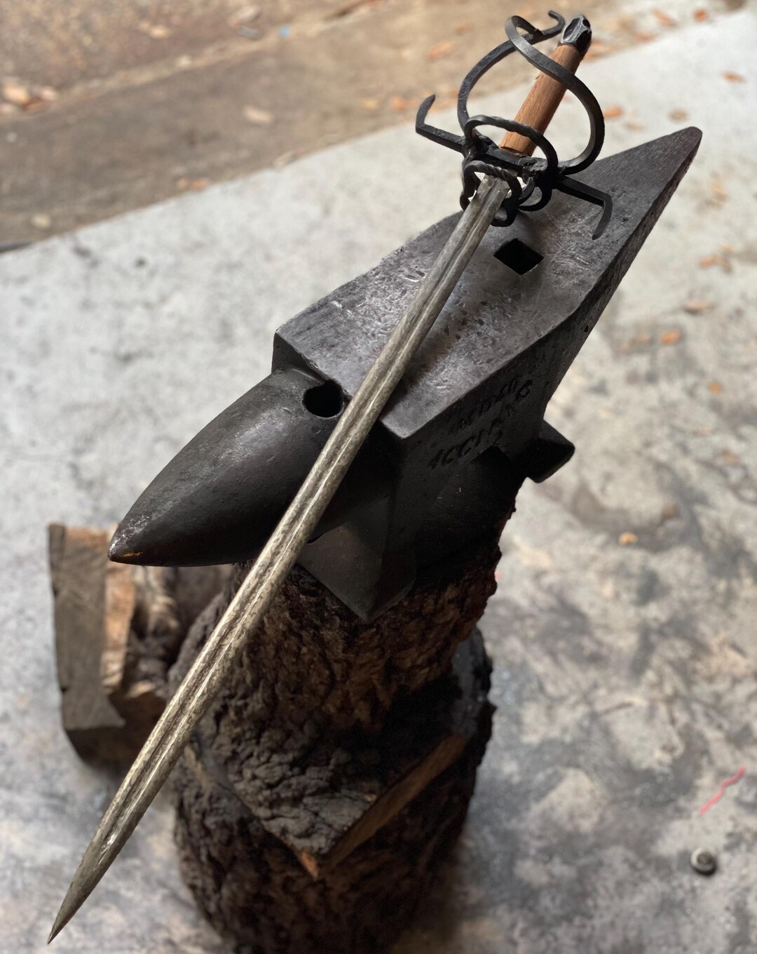 Hand Forged Wolf Skull Rapier Sword - Etsy