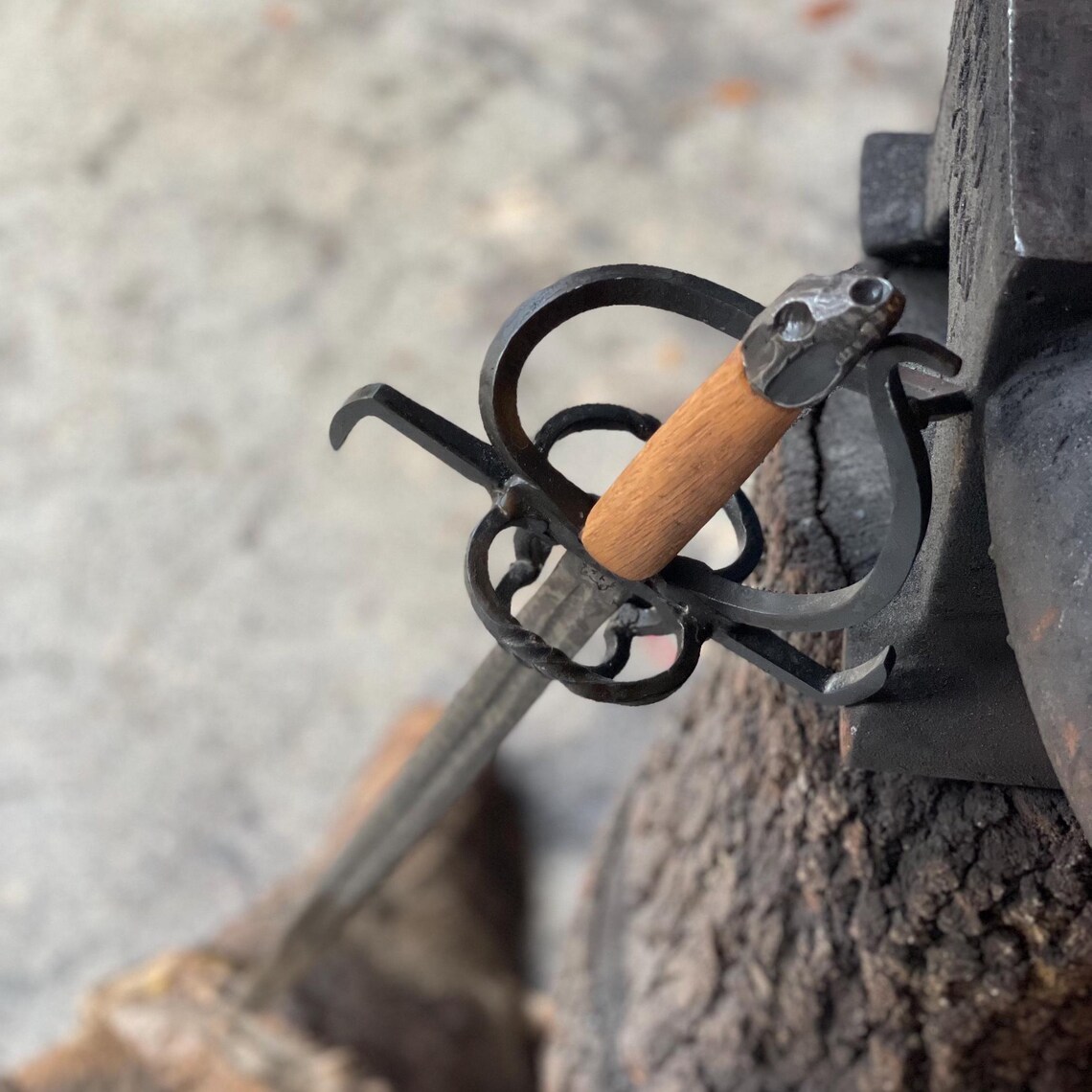 Hand Forged Wolf Skull Rapier Sword - Etsy