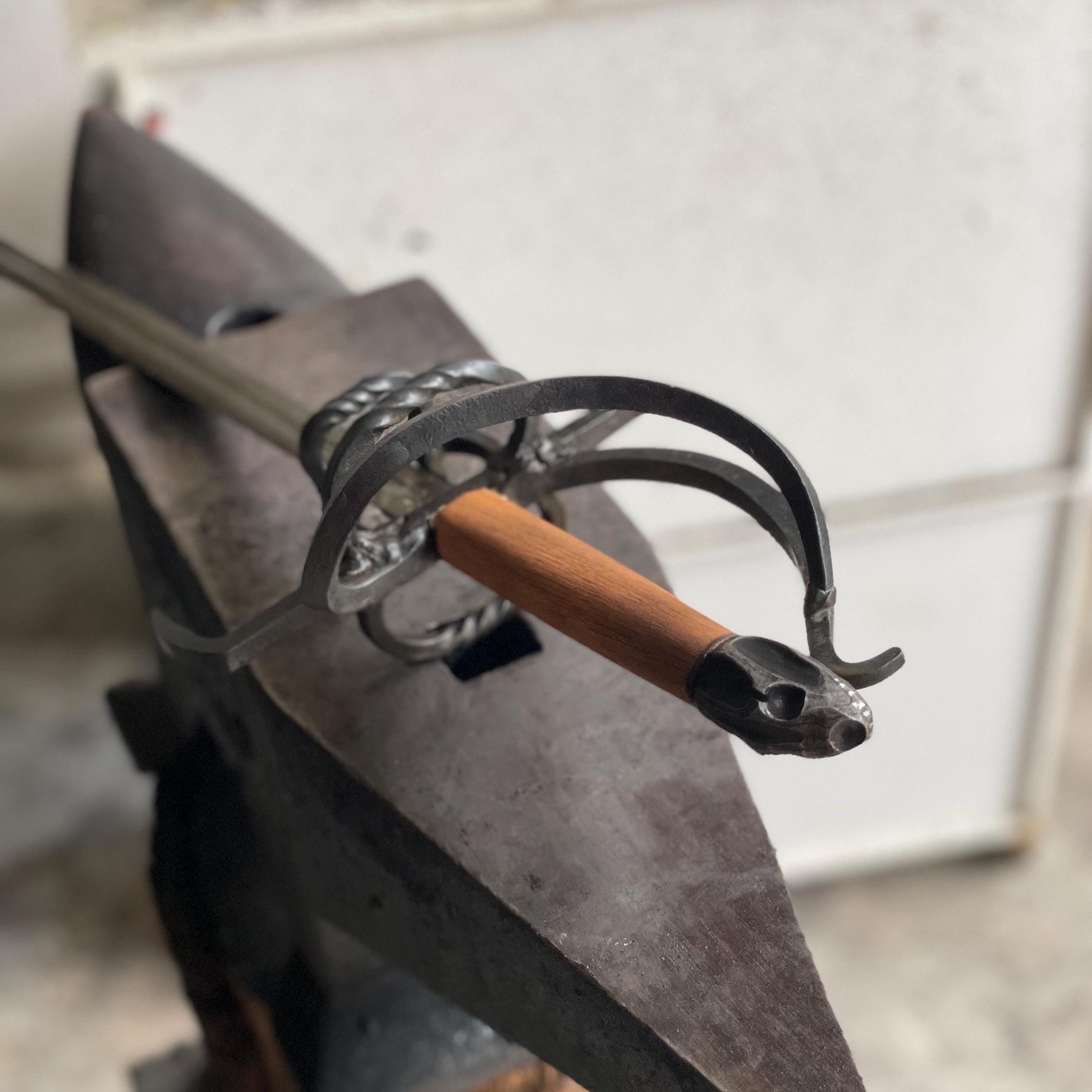 Hand Forged Wolf Skull Rapier Sword - Etsy