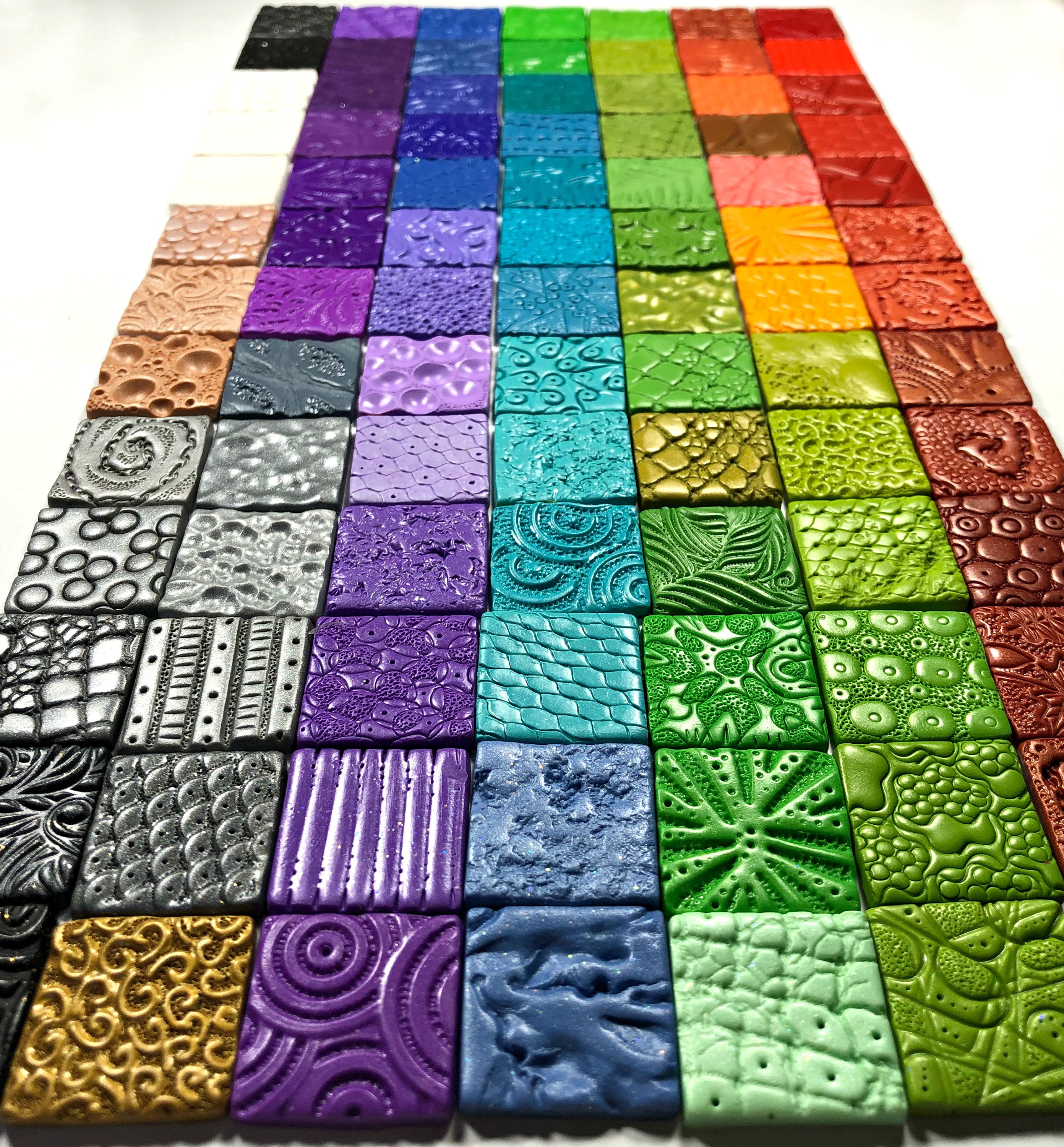 Tiny Textured Tiles Surface Texture Ideas A Polymer Clay PDF - Etsy