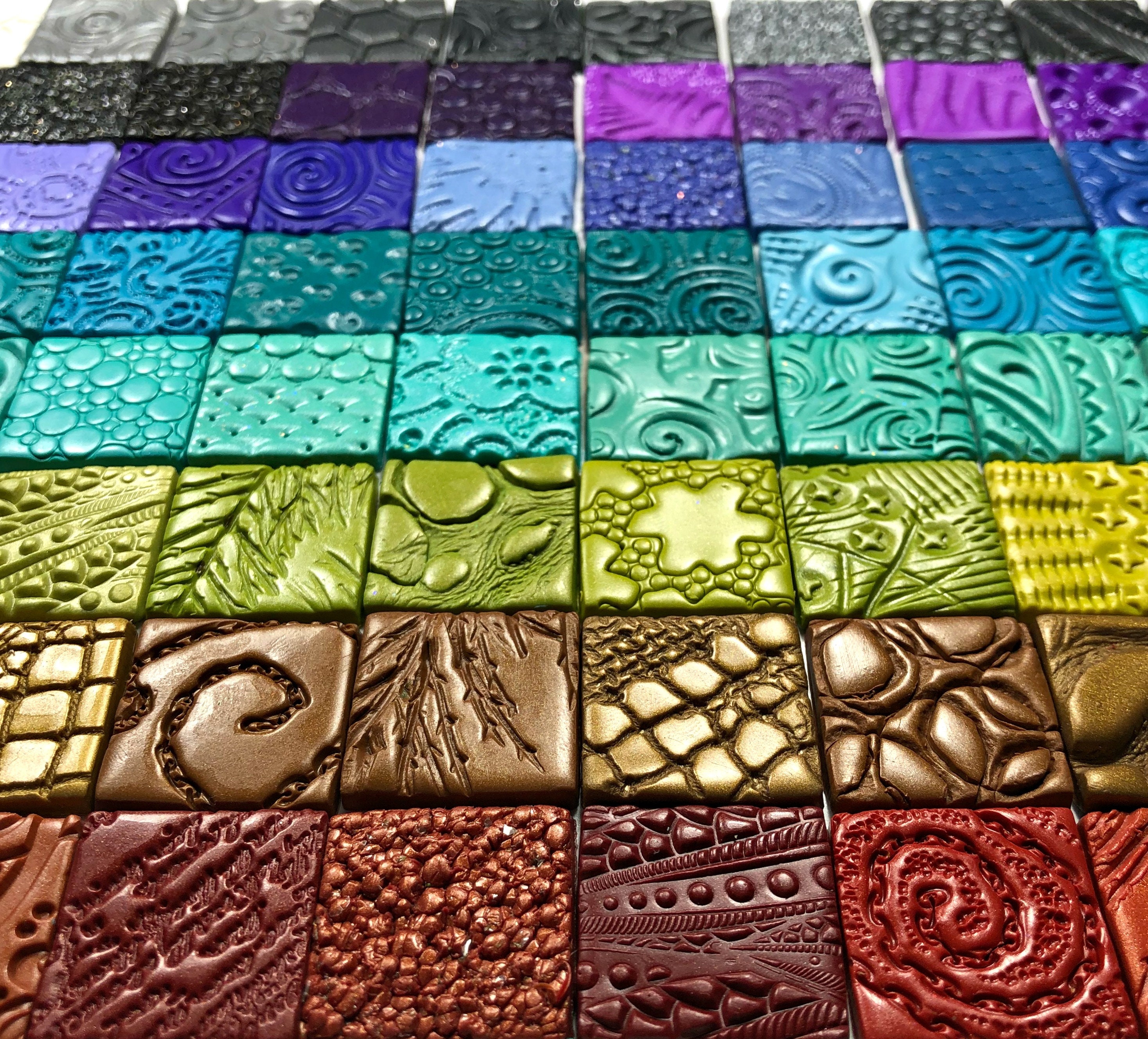 Tiny Textured Tiles Surface Texture Ideas A Polymer Clay PDF - Etsy