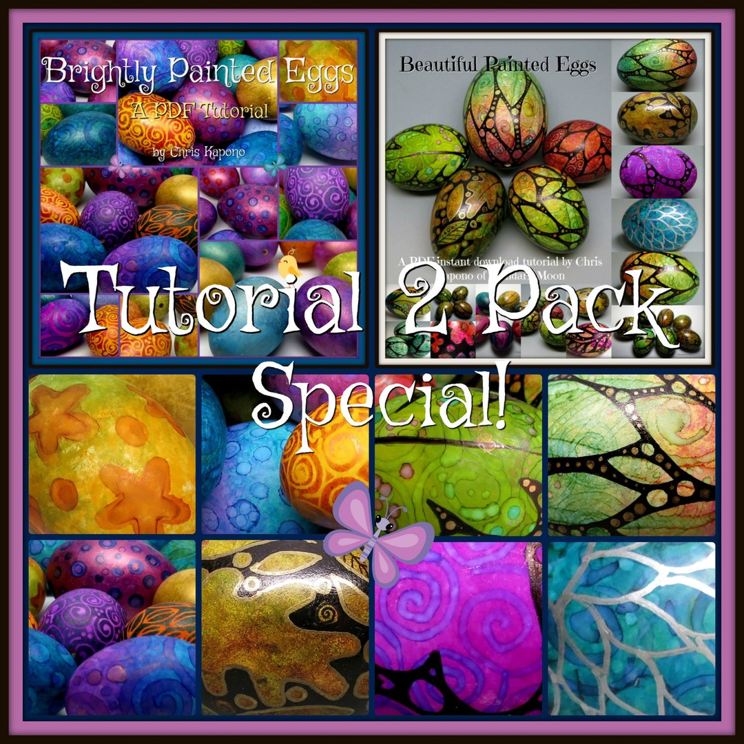Unique Painted Eggs, PDF Tutorial Special Bundle Pack, Easter Egg Art ...