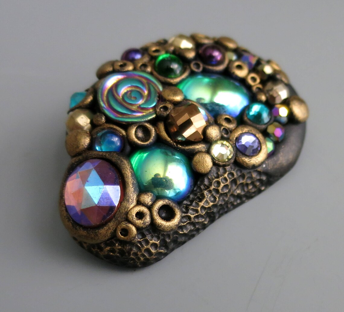 Jewel Encrusted Pendants and Brooches A Polymer Clay PDF - Etsy