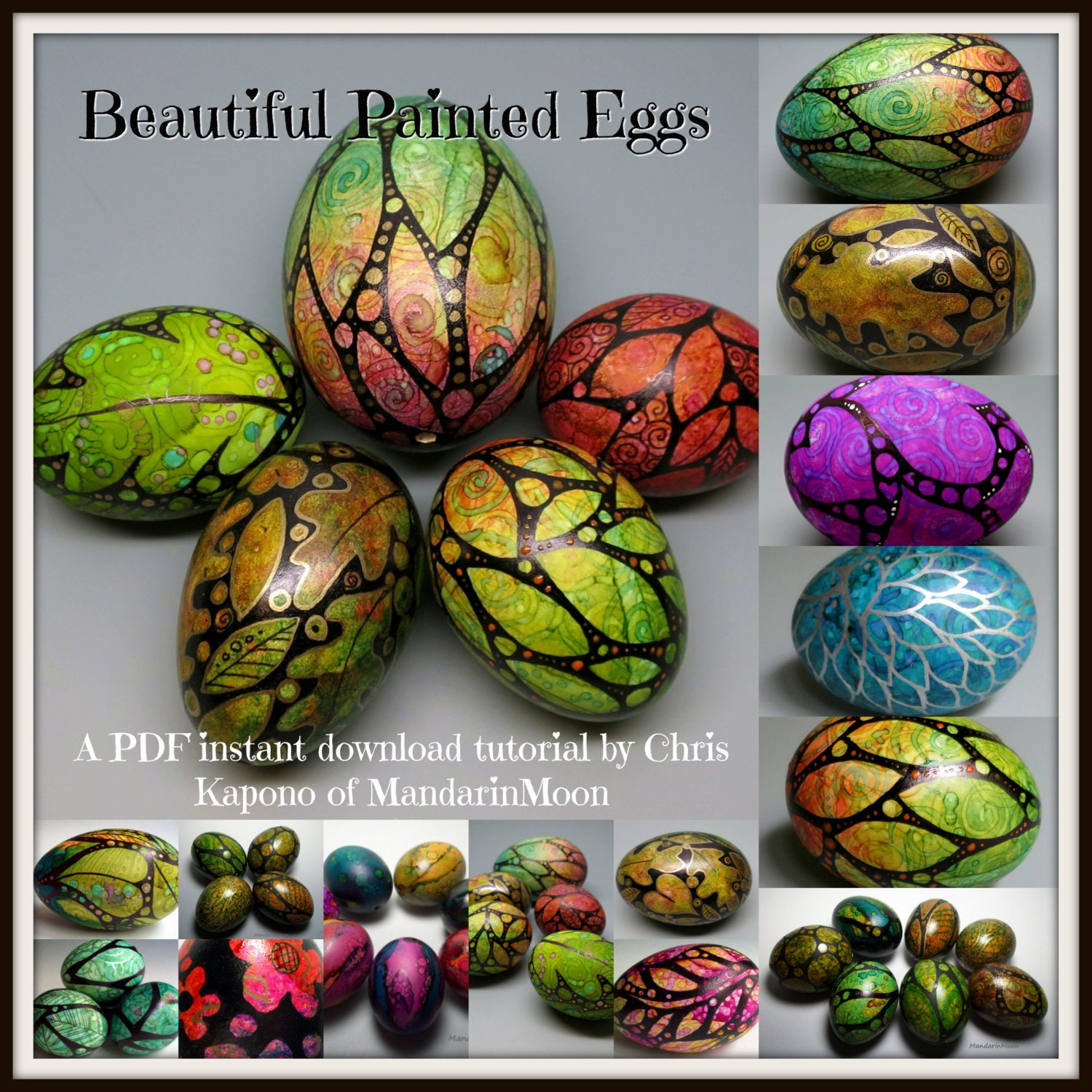 Beautiful Painted Eggs, A PDF Tutorial, Egg Art, DIY - Etsy Canada
