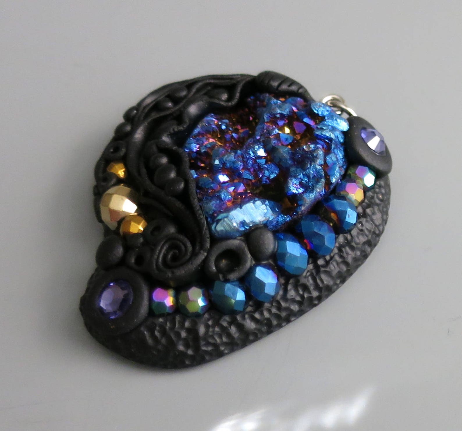 Jewel Encrusted Pendants and Brooches A Polymer Clay PDF - Etsy