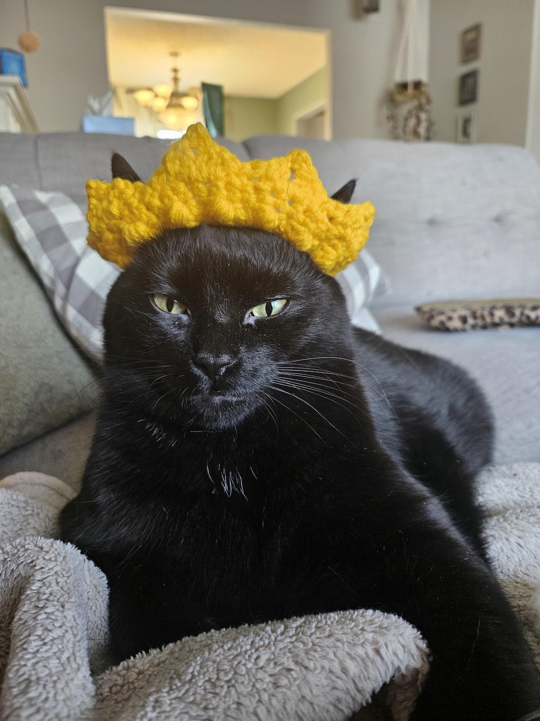 Crochet Cat Crown, Cat Tiara, Cat Hat, Cat Princess Crown, Cat Prince ...