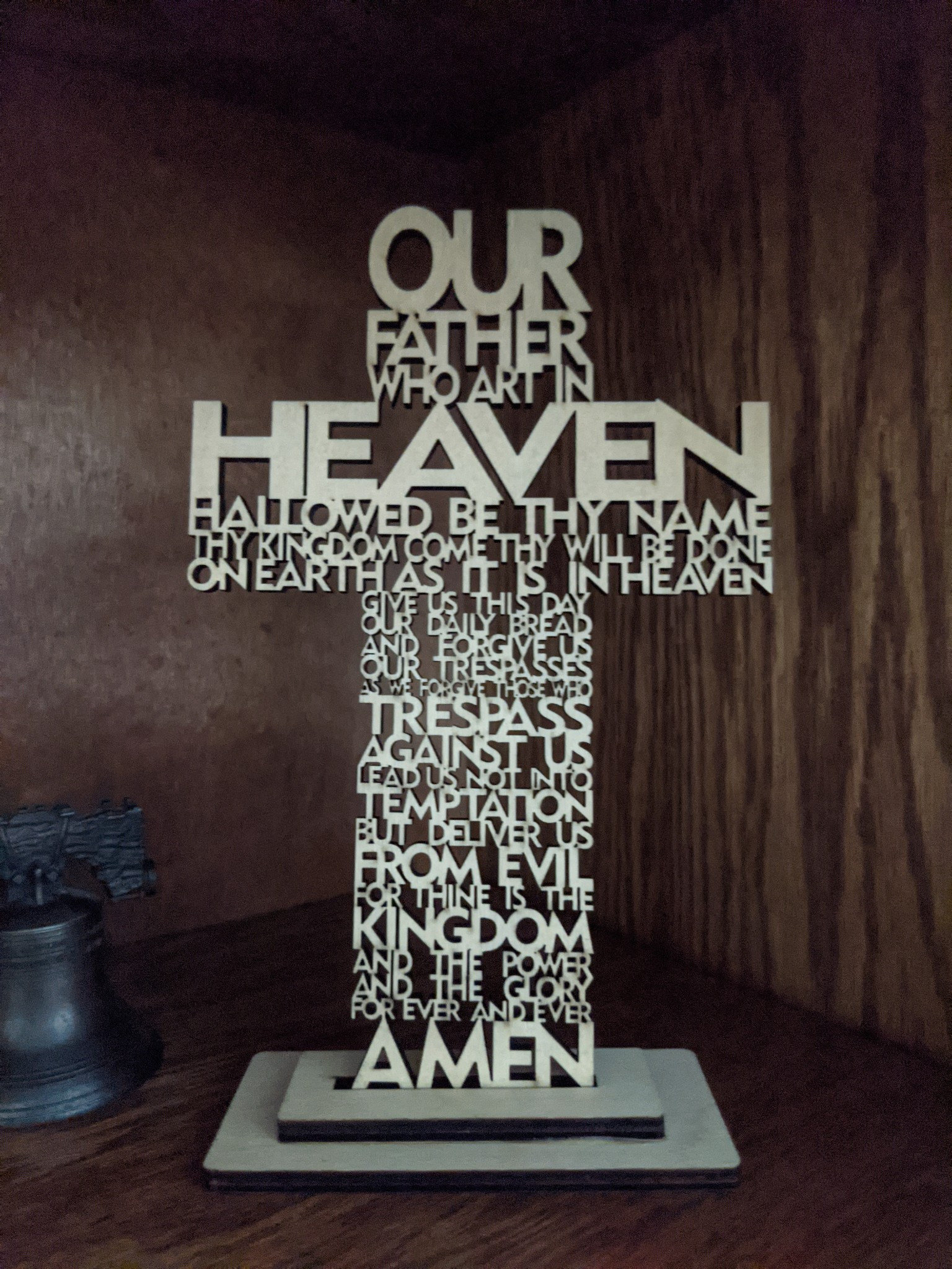 Lord's Prayer | Cross | Laser Engraved | Wood | Christian | Art - Etsy
