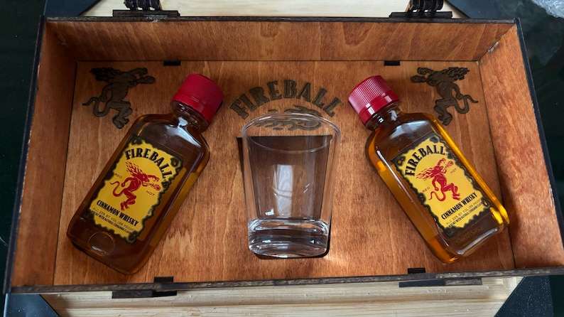 Customized Fireball | Whisky | Liquor Box | Laser Engraved | Custom ...