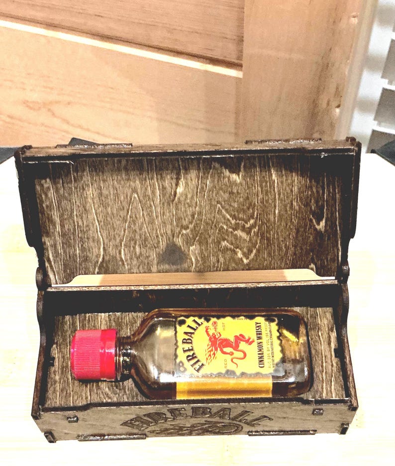 Fireball | Whisky | Mini Liquor Box | Laser Engraved | Custom Design ...