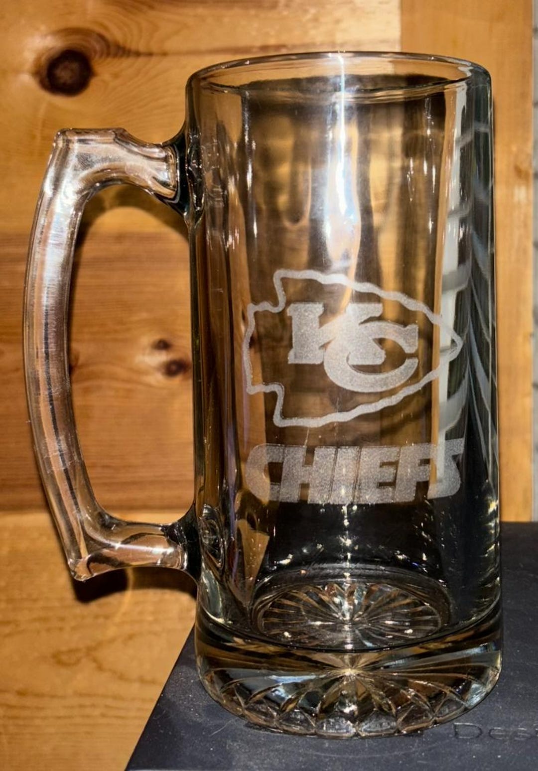 KC Chiefs | Beer | Stein | Laser Engraved | Glass | Mug | Custom Design ...