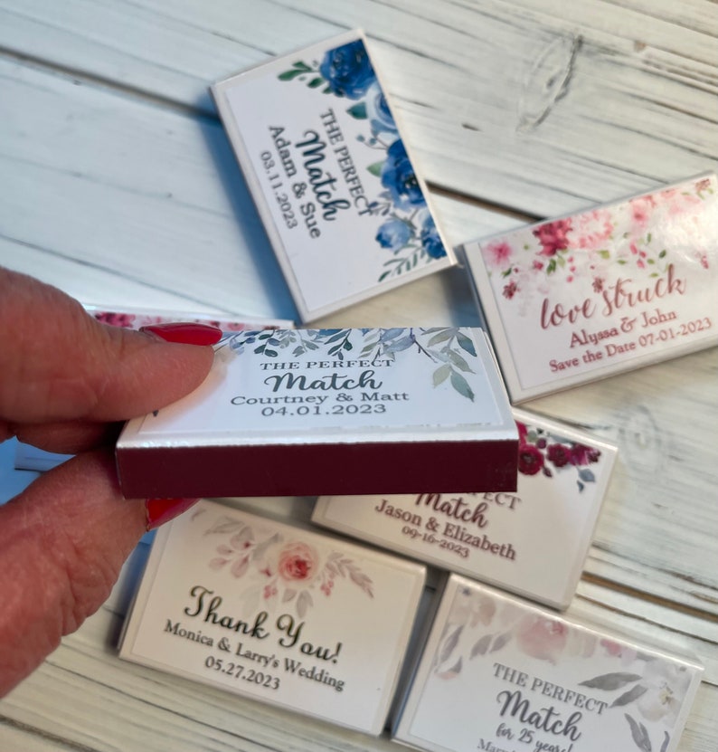 Custom Wedding Matches, Anniversary Matches, Wedding Favors, the ...