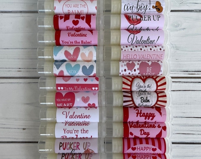 Valentine Lip Balm, Valentine You're the Balm Party Favors, Valentine ...