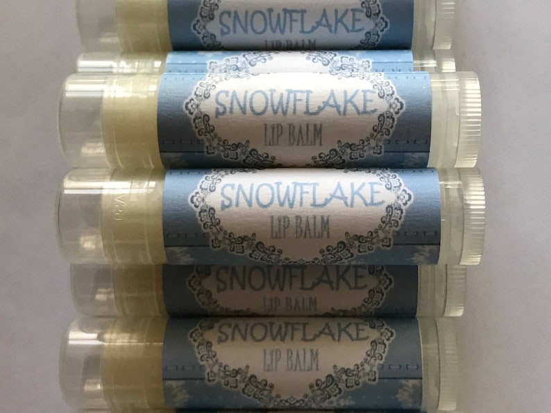 Snowflake Lip Balms, Christmas Stocking Stuffer, Giveaway Gift, Winter ...