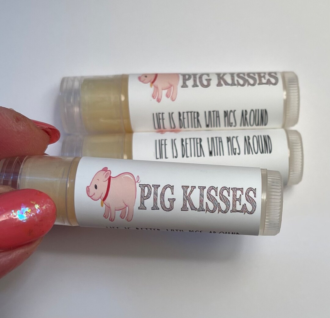 Pig Kisses Lip Balm, Funny Gag Gift for Farm Girl, Cow Girl, Pig Lover ...