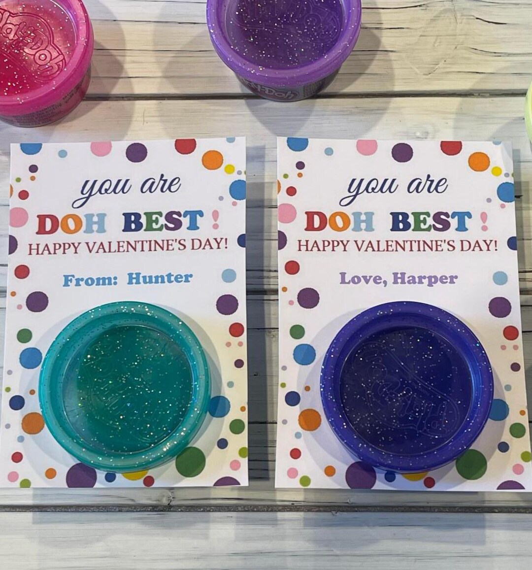 Play-doh Valentines, Personalized Valentine, Non Candy Valentine ...