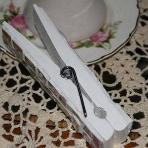 Huge Shabby Chic Mosaic Clip - Clothespin - Etsy