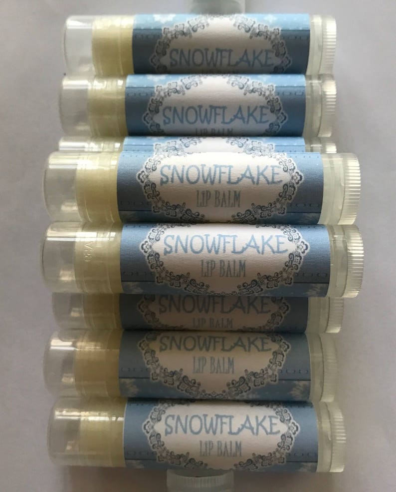 Snowflake Lip Balms, Christmas Stocking Stuffer, Giveaway Gift, Winter ...