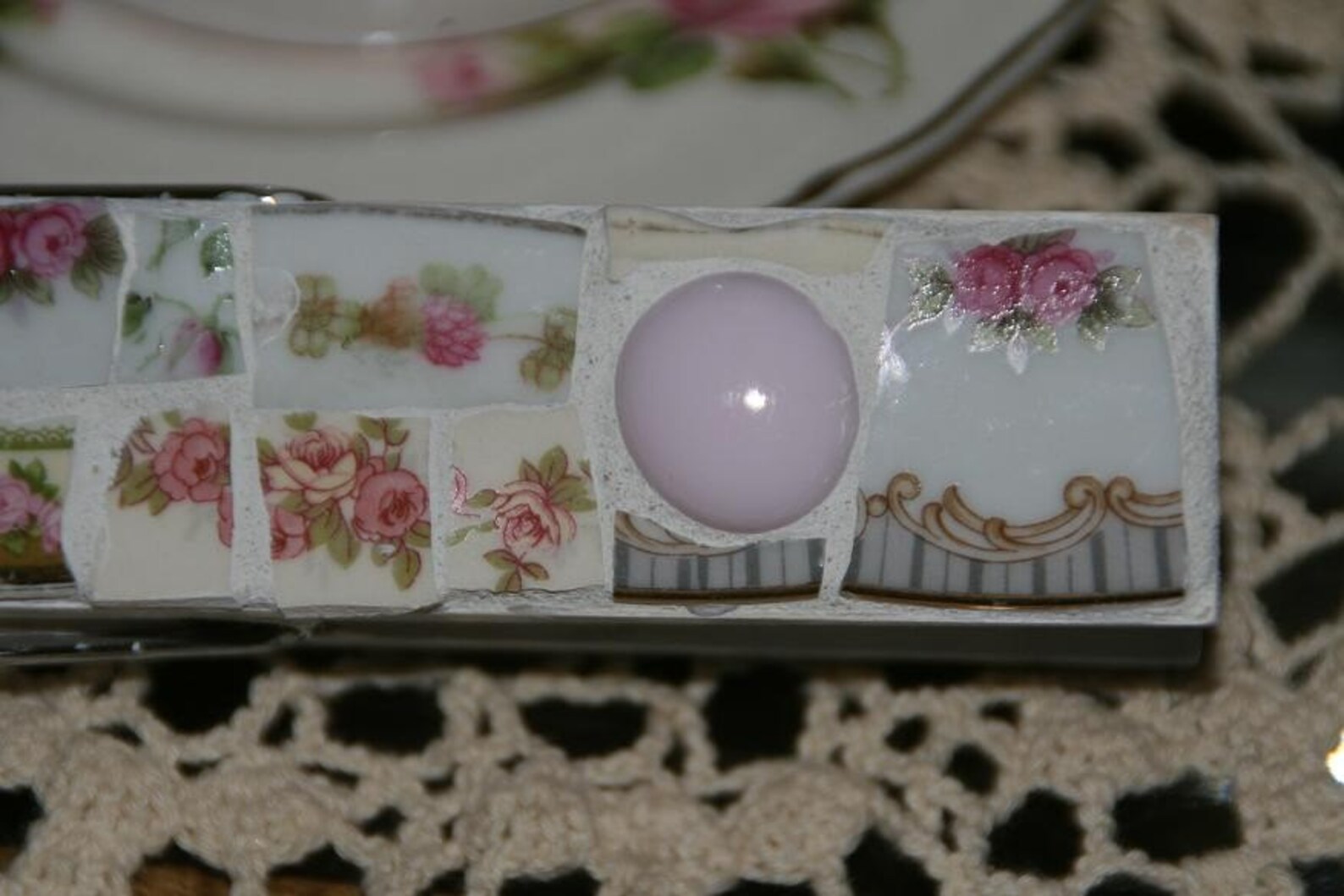 Huge Shabby Chic Mosaic Clip - Clothespin - Etsy