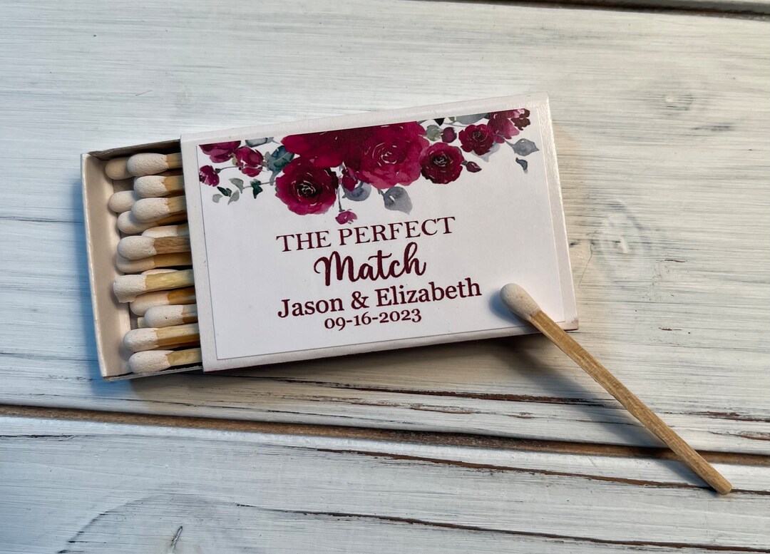 Personalized Wedding Matches, Anniversary Matches, Wedding Favors, the ...