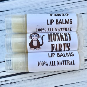 Monkey Farts Lip Balm, Funny Gag Gift, Stocking Stuffer, 100% All ...
