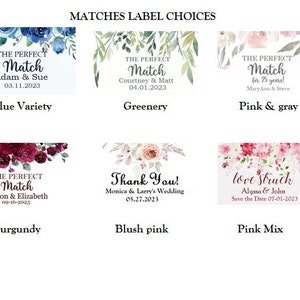 Wedding Matches, Bridal Shower Matches, Anniversary Matches, Wedding ...