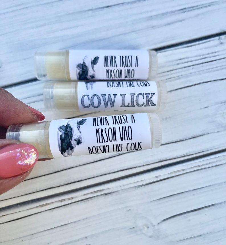 Cow Lick Lip Balm, Funny Gag Gift for Farm Girl, Cow Lover, Stocking ...