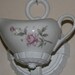 Shabby Vintage Puritan Light Fixture and Vintage China Pink Roses ...