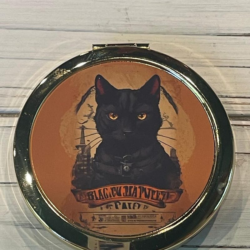 Cat Compact Mirror - Etsy
