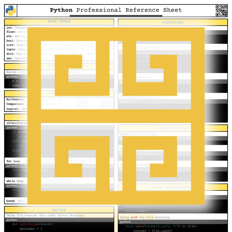 Python Programming 2025 Cheat Sheet For Beginners And Advanced Coding Quick Reference Guide Tips