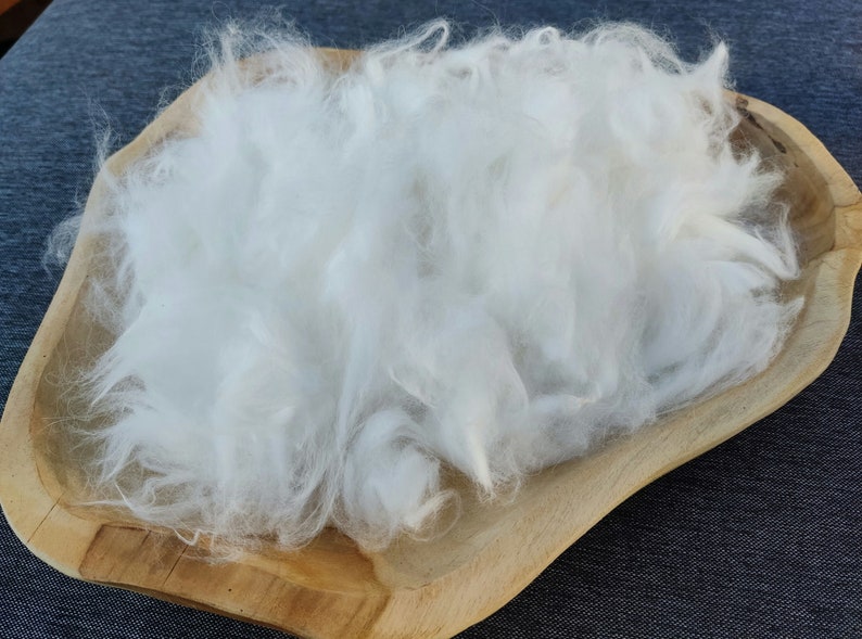 White German Angora Rabbit Fiber 100 G/3.52 Oz for Spinning, Felting ...
