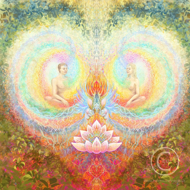 Twin Flame Greeting Card - Etsy