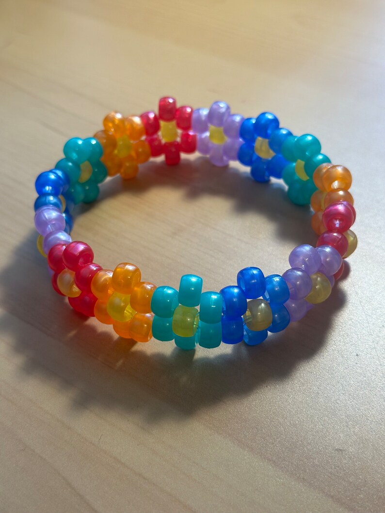 Large Flower Kandi Cuff - Etsy