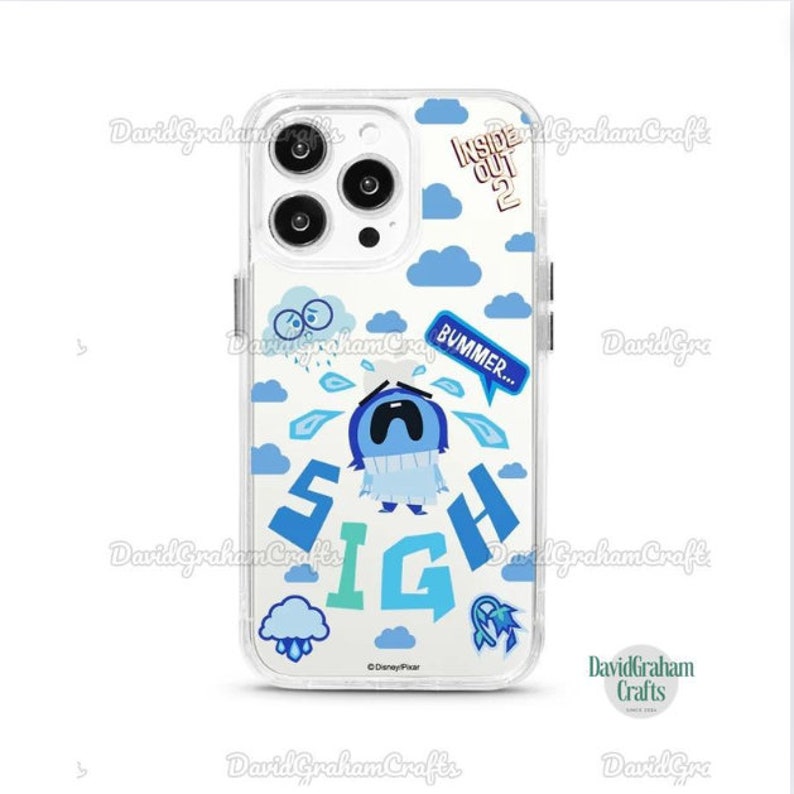 Inside Out 2 Sadness Character iPhone Phone Case, Sadness Inside Out ...