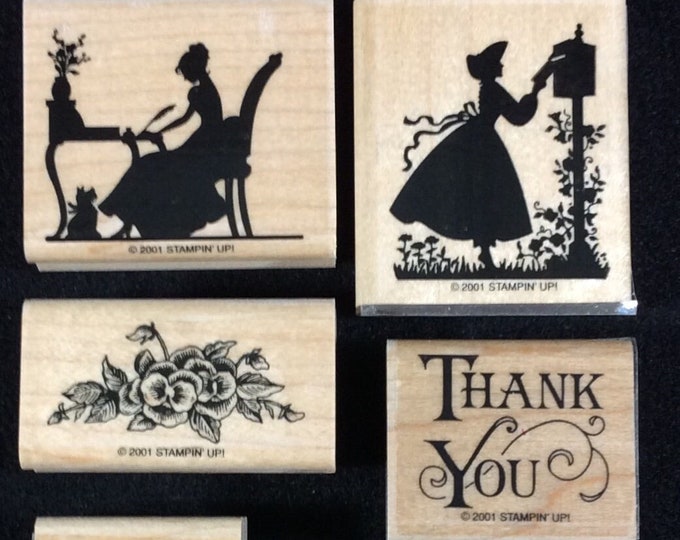 Vintage Postcard Wood Mounted Rubber Stamp Set From Stampin Up, Just A ...