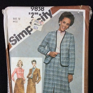 Simplicity Misses' Suit With Lined Jacket and Blouse Pattern 9838 Size ...