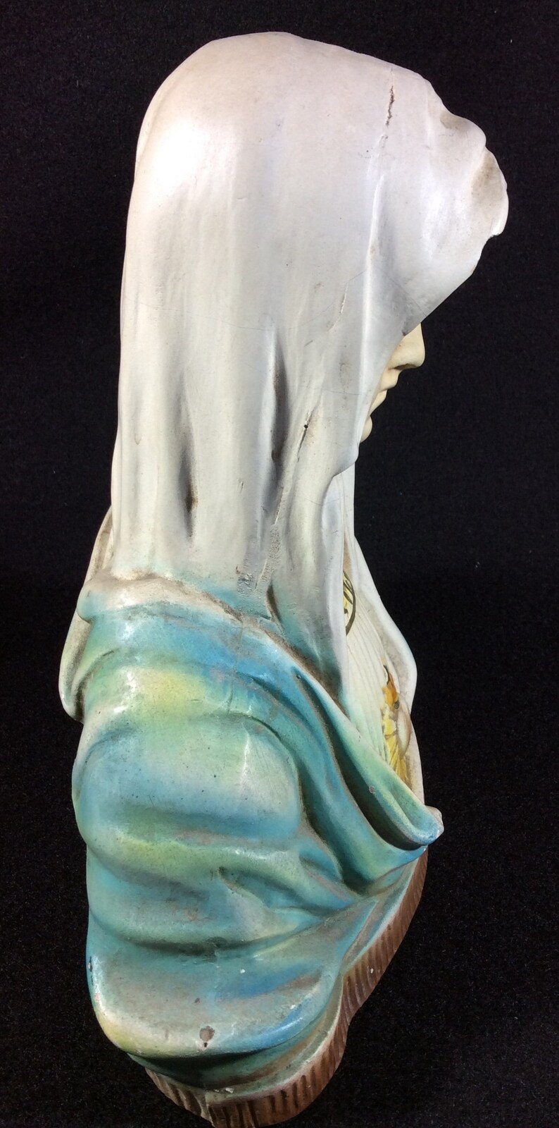 The Most Sacred Heart of Mary, Bust, Plaster, Contemplative, Devotional ...