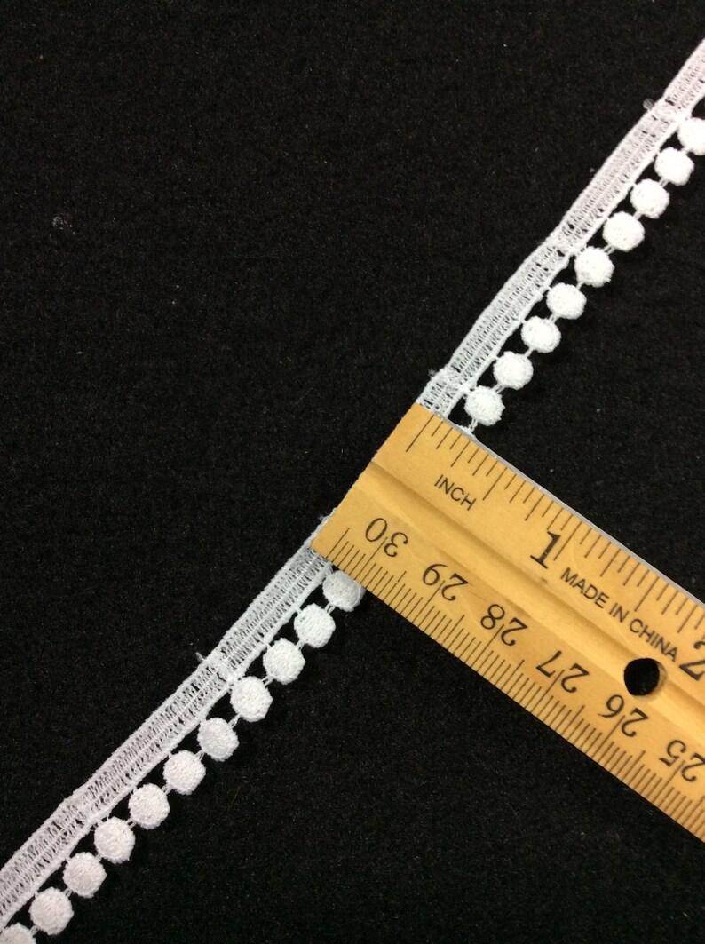White Venise Single Dot Lace 1/4 Total Width by the - Etsy