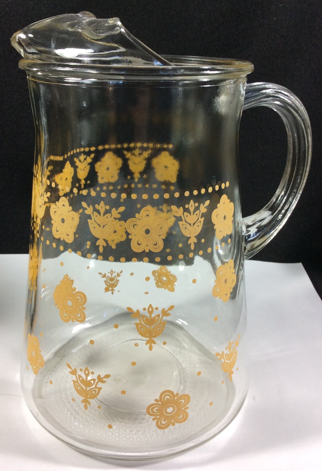 Pyrex Butterfly Gold Clear Pitcher, Water, Bar, Entertaining, Beverage ...