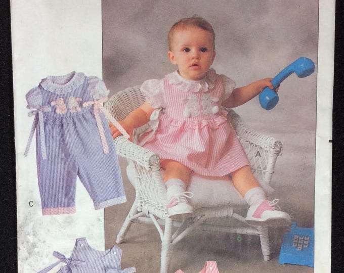 Butterick Infants Jumper, Romper, Overalls, Blouse Pattern 3218 Size ...