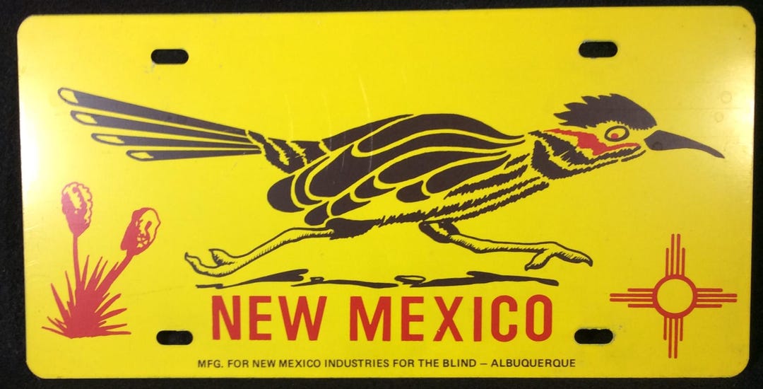 New Mexico Vanity/decorative Plate for Automobile, Auto, Car, Yellow ...