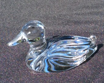 Clear Glass Duck | Etsy
