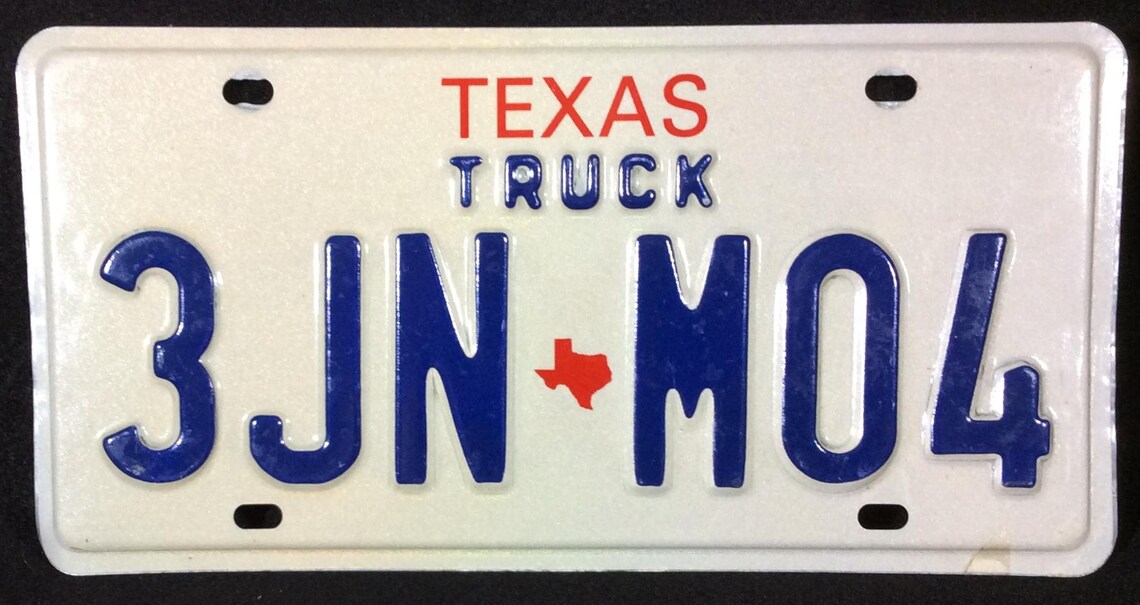 Texas Truck, Metal License Plate, Blue, Beige, Automobile, Auto, Car - Etsy