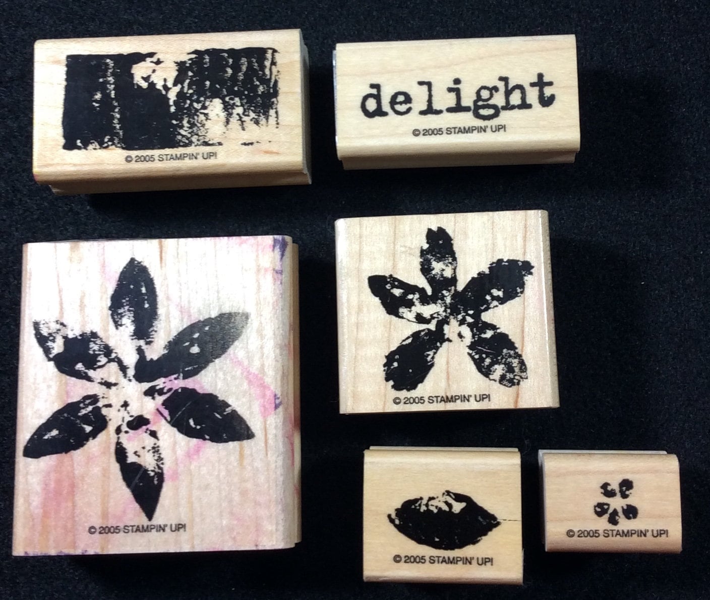 Paint Prints Wood Mounted Rubber Stamp Set From Stampin Up | Etsy