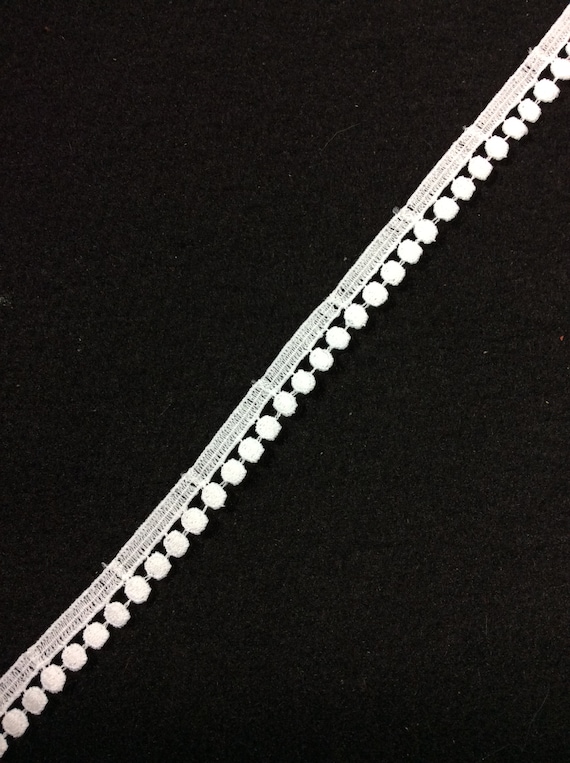 White Venise Single Dot Lace 1/4 Total Width by the - Etsy