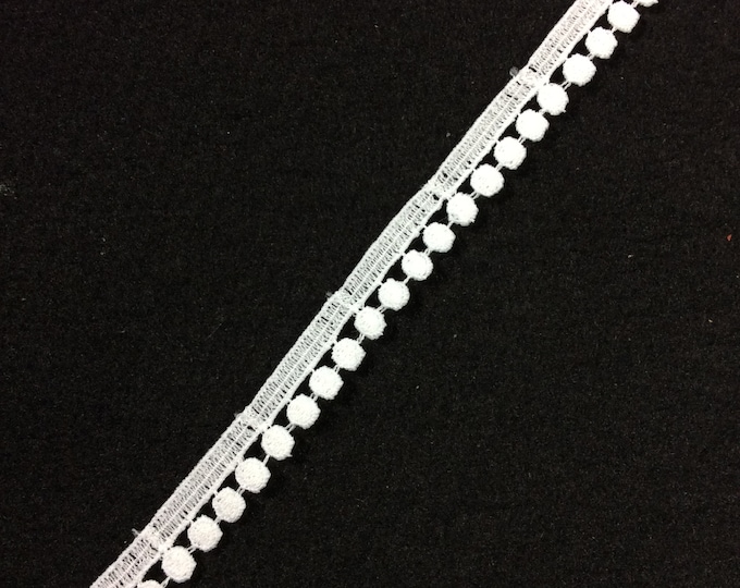 White Venise Single Dot Lace 1/4 Total Width by the - Etsy