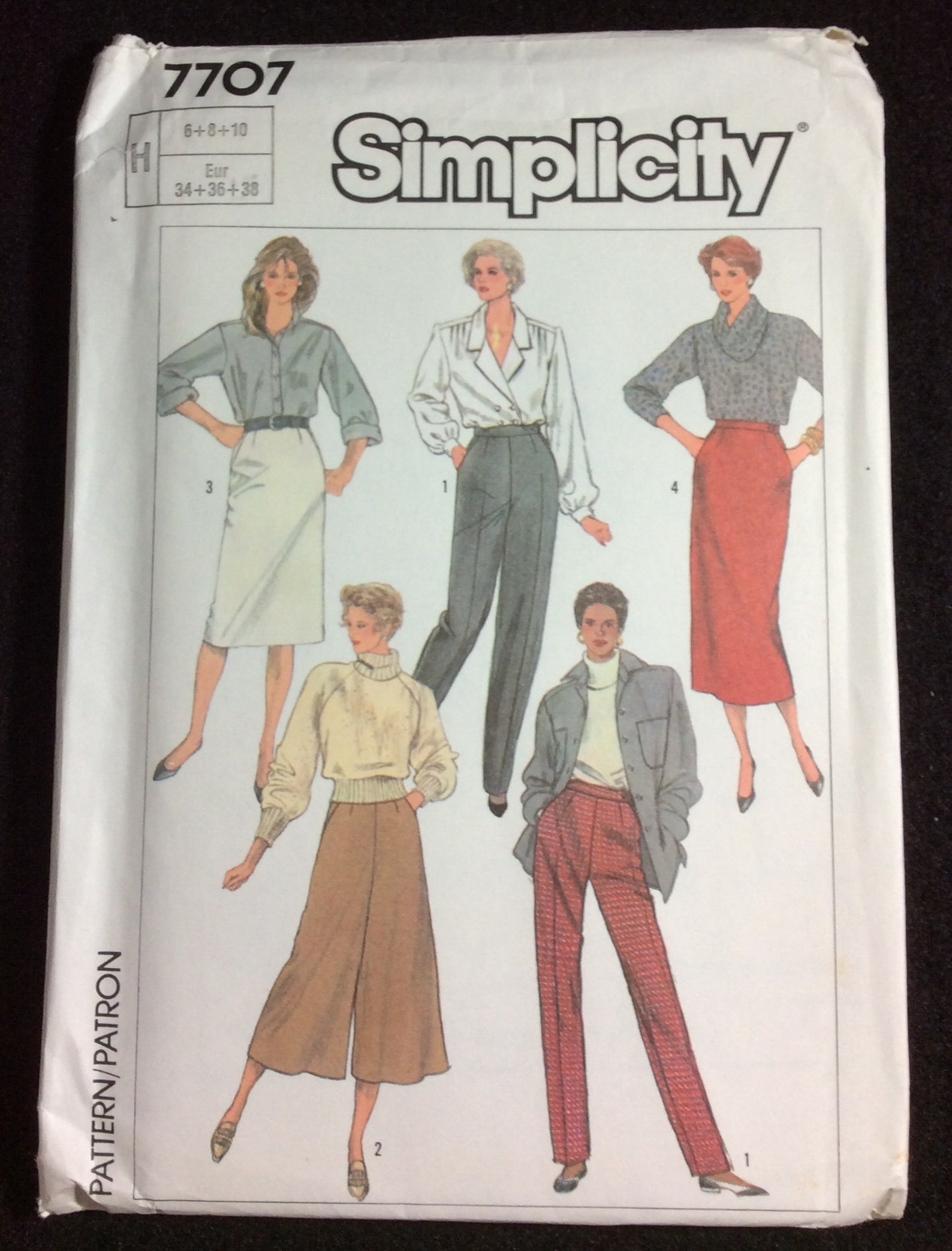 Simplicity Misses' Skirt Pants And Culottes Pattern 7707 | Etsy