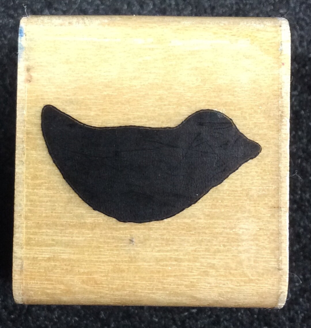 Small Solid Bird Wood Mounted Rubber Stamp by D.O.T.S. - Etsy