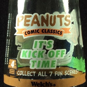 It's Kick off Time Charlie Brown and Lucy Welch's Jelly Jar, Peanuts ...