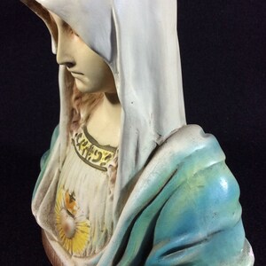 The Most Sacred Heart of Mary, Bust, Plaster, Contemplative, Devotional ...